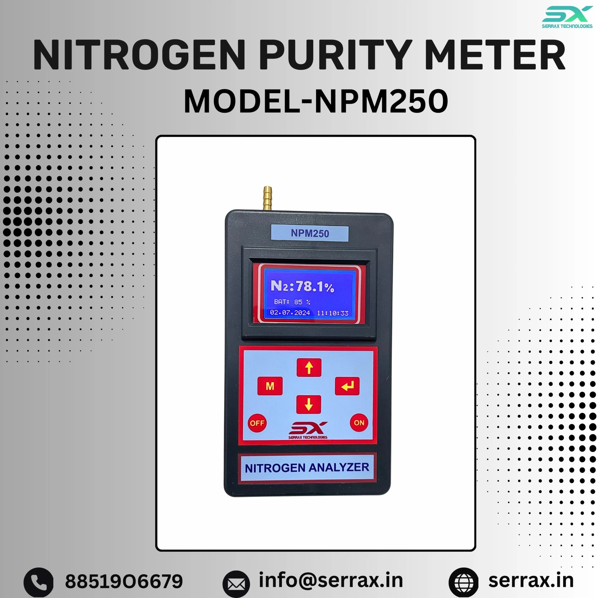 Nitrogen Purity Meter - Serrax Technologies